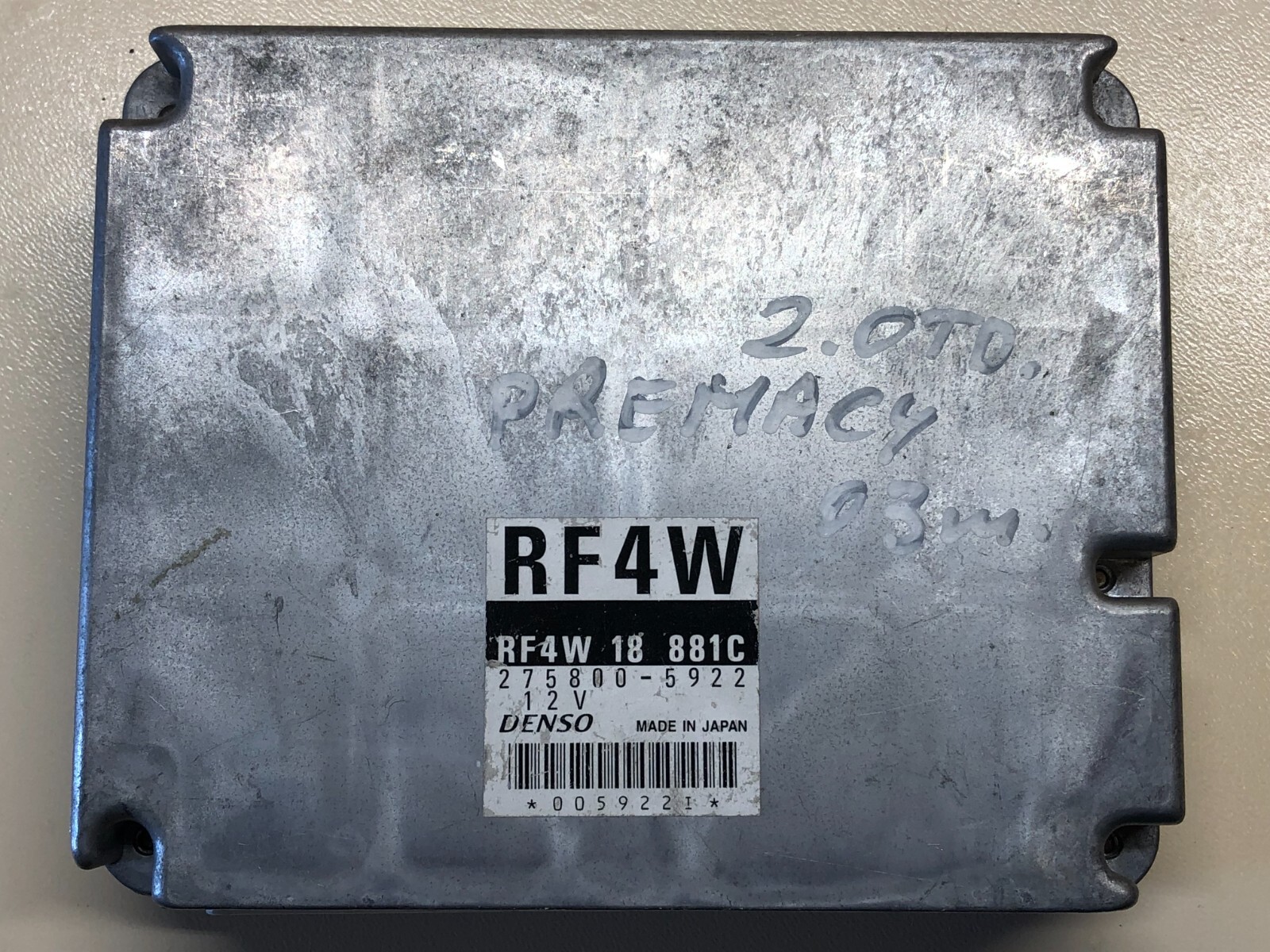 Mazda Premacy B117 1998-2002 Engine Control Module Unit rf4w18881c ...