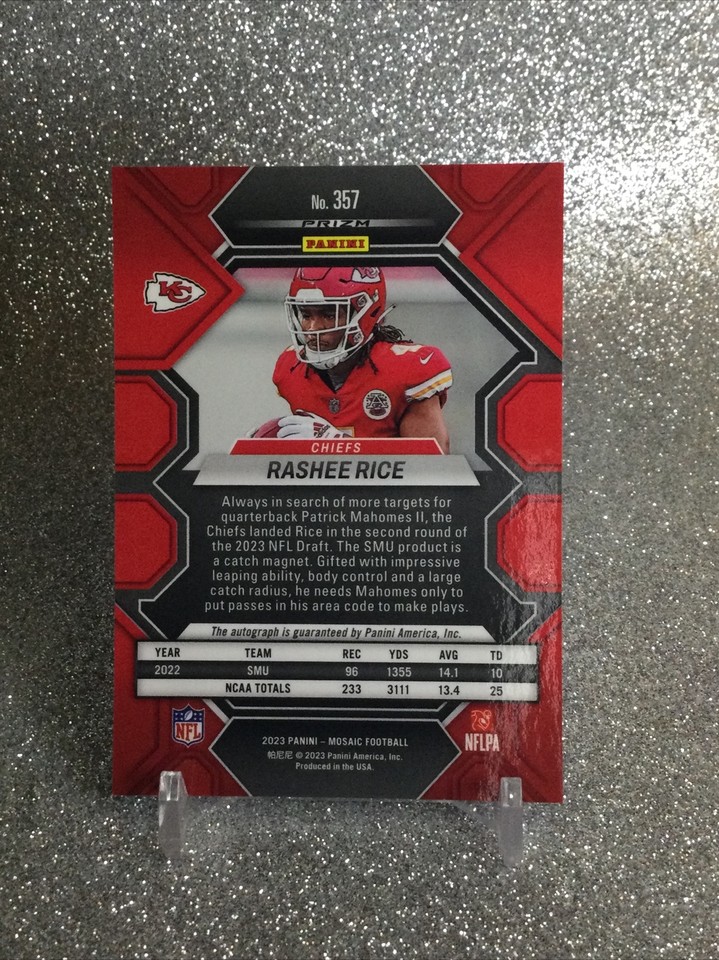 2023 Rashee Rice (RC) - Rookie Auto Mosaic Disco Blue No Huddle Prizm ...