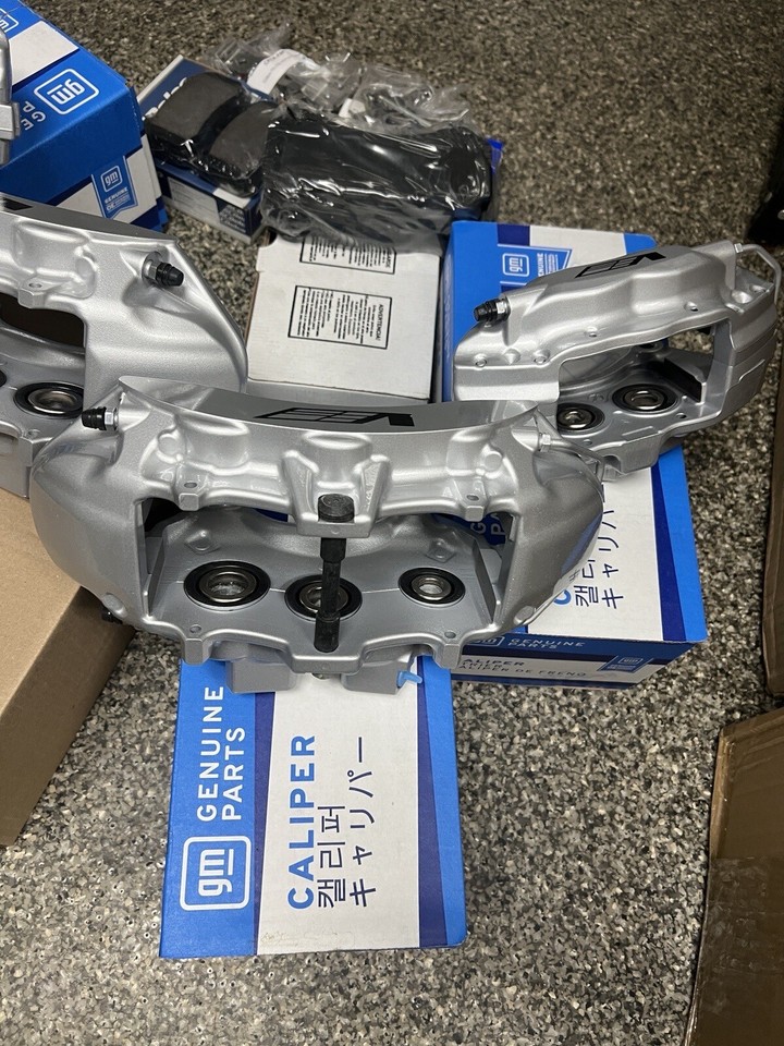 2009-13 Cadillac CTS-V Silver 6 Piston Brembo Brake calipers + OE Brake ...
