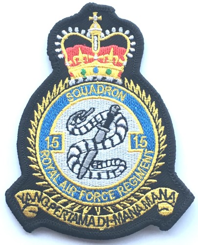 RAF no. 15 Squadron Royal Air Force Military Embroidered Patch Official ...