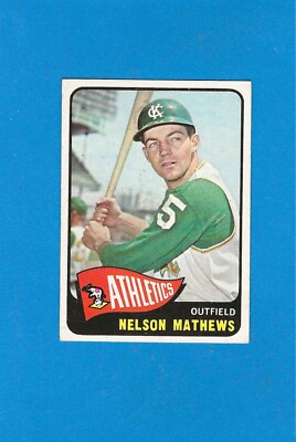 1965 TOPPS Nelson Mathews #87 Athletics Near MINT Beauty! | eBay