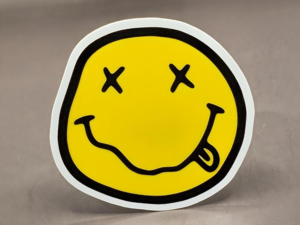 Nirvana Kurt Cobain Inspired Stickers Alternative Grunge Rock Smiley ...