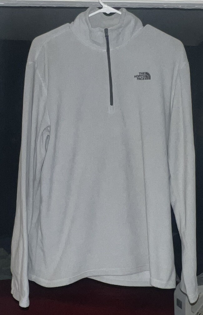 The North Face Mens Fleece Jacket Gray Half Zip Pullo… - Gem
