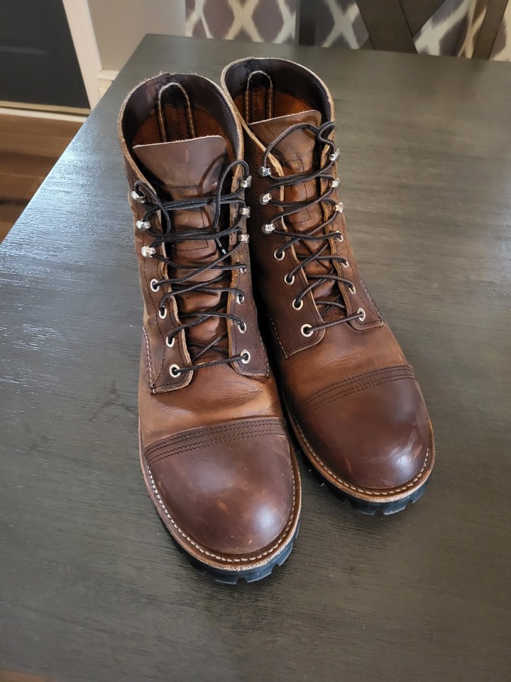 Red Wing Iron Ranger 8085 Copper Rough Tough 11.5D RESOLED Vibram V100 ...