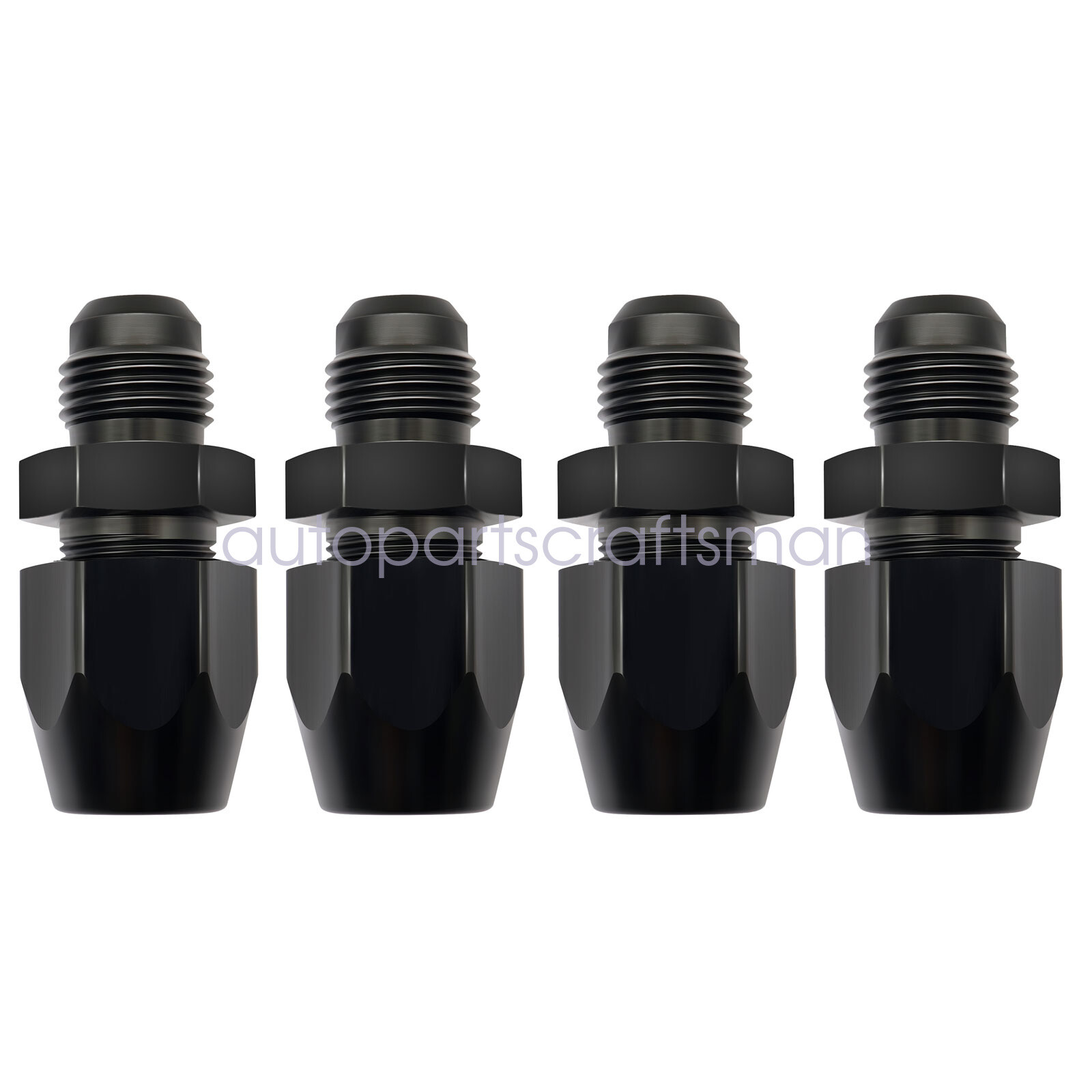 4PC 6AN To 3/8" Tube Hardline Fuel Line Adapter Fitting Tubing ...