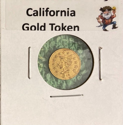 1858 CALIFORNIA GOLD TOKEN IN DISPLAY HOLDER #2 | eBay