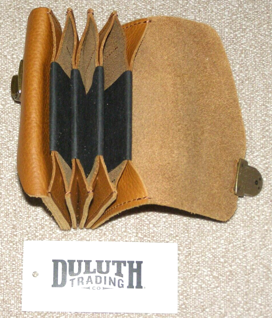 NWT DULUTH Lifetime Leather Accordion Wallet / Cognac / SRP$59.50 | eBay