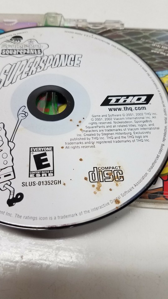 SPONGEBOB SQUAREPANTS SUPERSPONGE PLAYSTATION 1 PS1 TESTED WORKING GAME ...