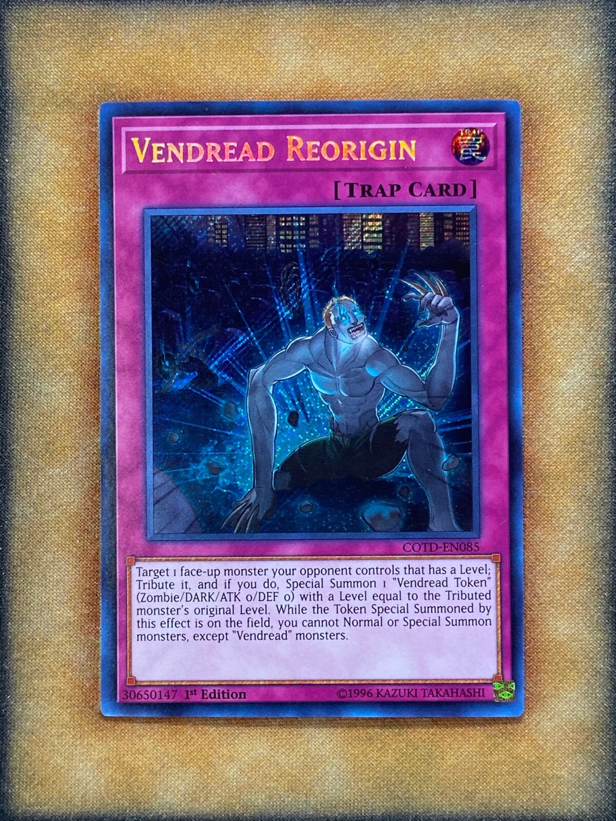 Yugioh Vendread Reorigin COTD-EN085 Secret Rare 1st Ed NM | eBay