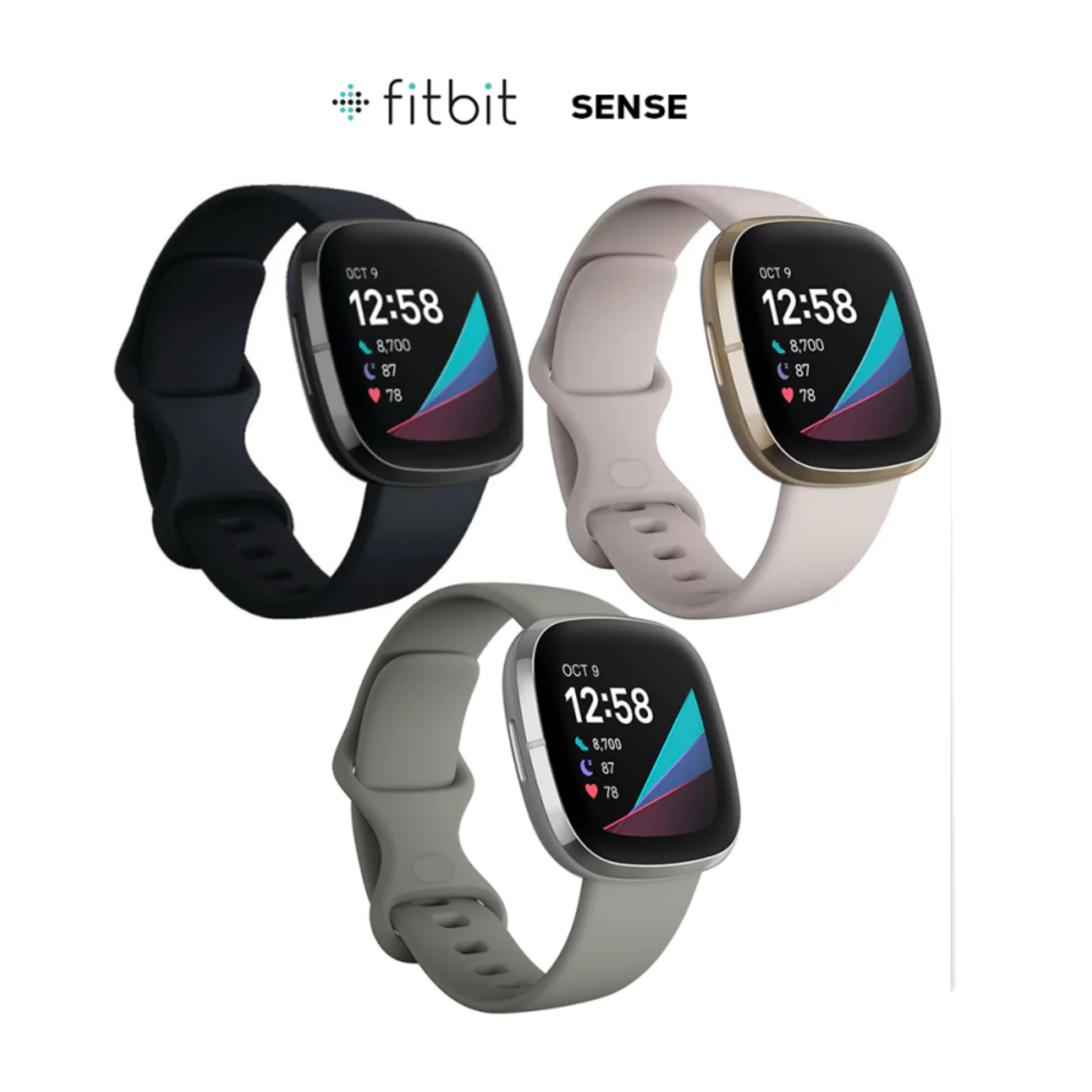 Fitbit Sense Activity Tracker Smartwatch with ECG Retail Packaging ...