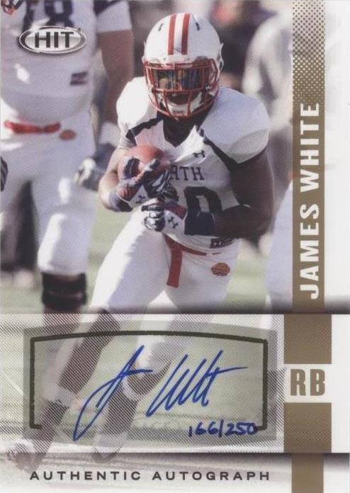 2014 SAGE Hit - Autographs James White #A120 Gold /250 (AU, RC) for ...