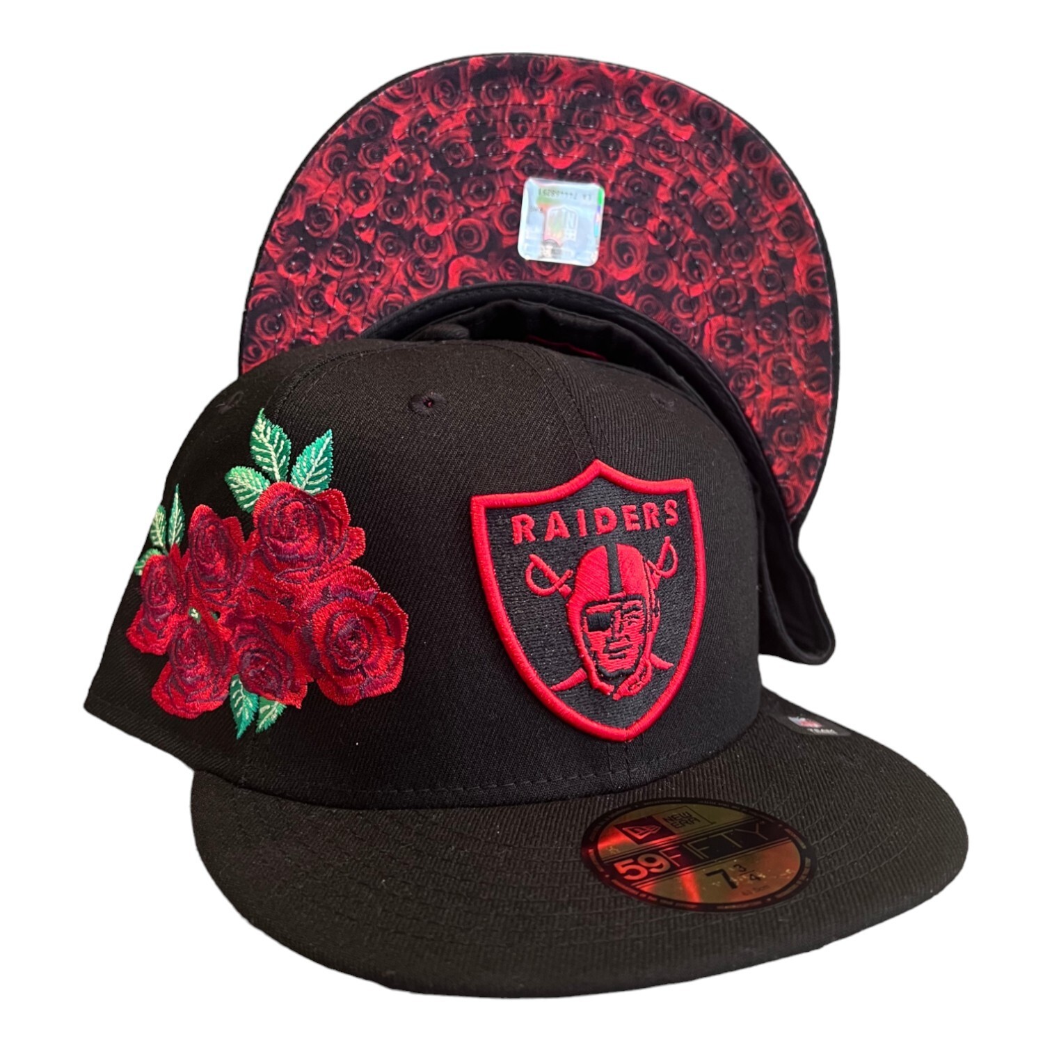 New Era Las Vegas Oakland Raiders Rose Pack 59FIFTY Fitted Hat Cap Size ...