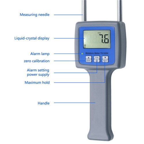 Wood Dust Moisture Meter Analyzer 0 to 84% Hay Bale Peat Moisture ...