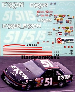 Decals #51 Rowdy Burns Exxon 1990 1/24th Scale Water-slide Decals
