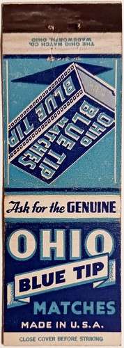 Ohio Blue Tip Matches Vintage Matchbook Cover | eBay