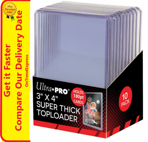10 Ultra PRO Thick 180pt Card Toploaders Topload Holders Toploader ...