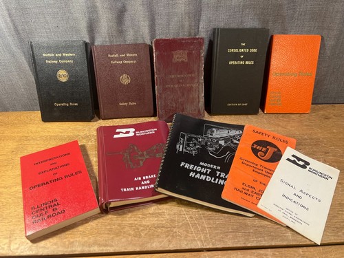 Vintage Set of 10 Railroad Operators Manuals Train Safety Rule Books | eBay