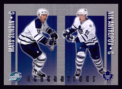 2003-04 Pacific Supreme Generations Mats Sundin Nik Antropov #11 HOF | eBay