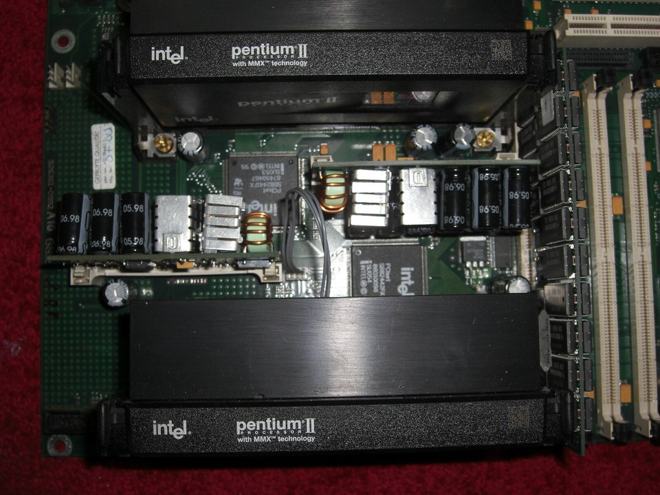 INTEL Dual Processor Mainbord 2x Pentium II PCI ISA Slot Vintage Retro ...