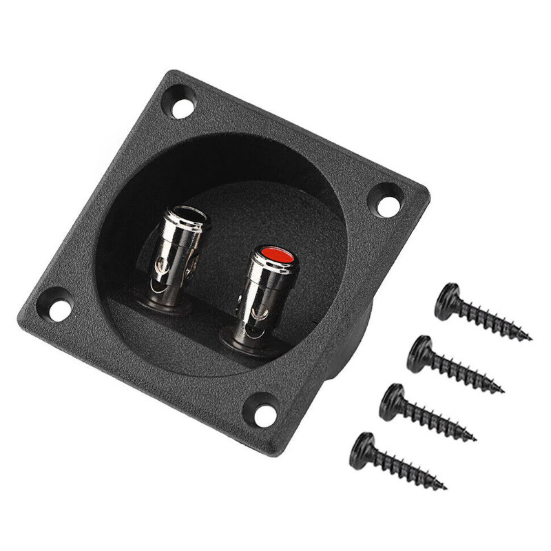 2PCS Speaker Box Terminal 2-Wire Round Spring Cup Connector Subwoofer ...