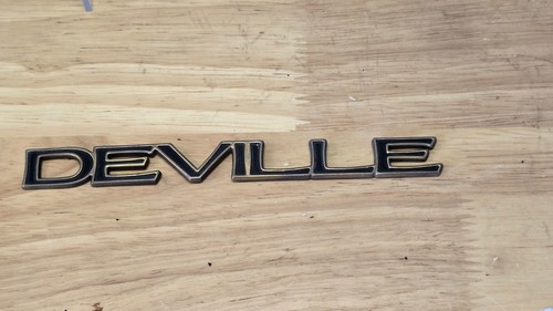 Genuine OEM Cadillac DEVILLE Emblem Badge Logo Ornament Script Gold ...