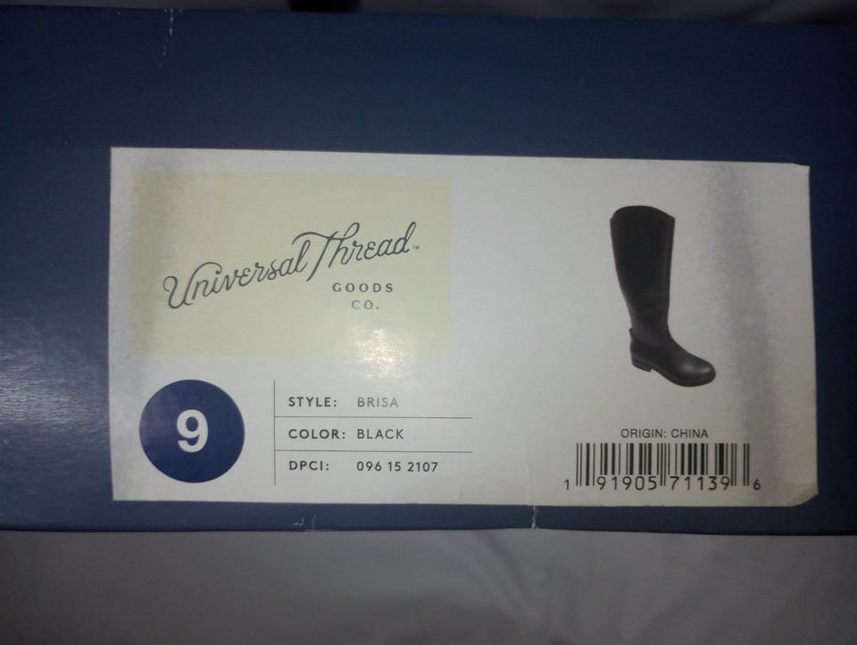 Universal Thread Brisa Black Knee‑High Boots Size 9 NWT With Box | eBay