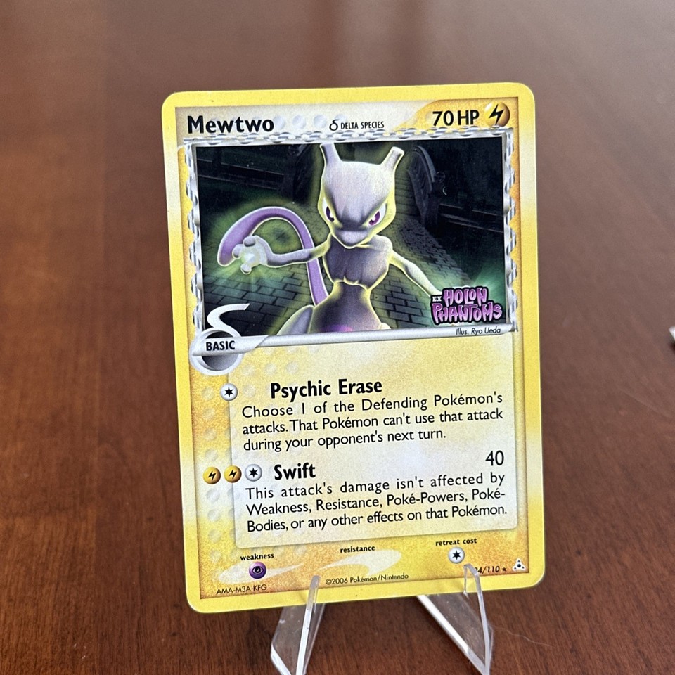Mewtwo 24/110 Delta Species EX Holon Phantoms Reverse HOLO Pokemon Card ...
