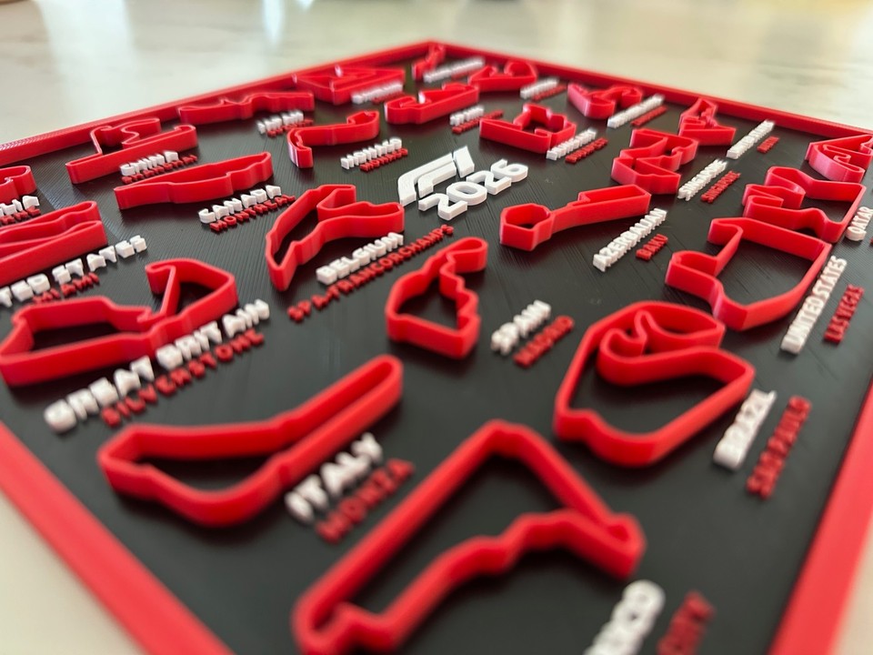 Formula 1 F1 3D 2026 Race Track Calendar Season Gift /With Date | eBay UK