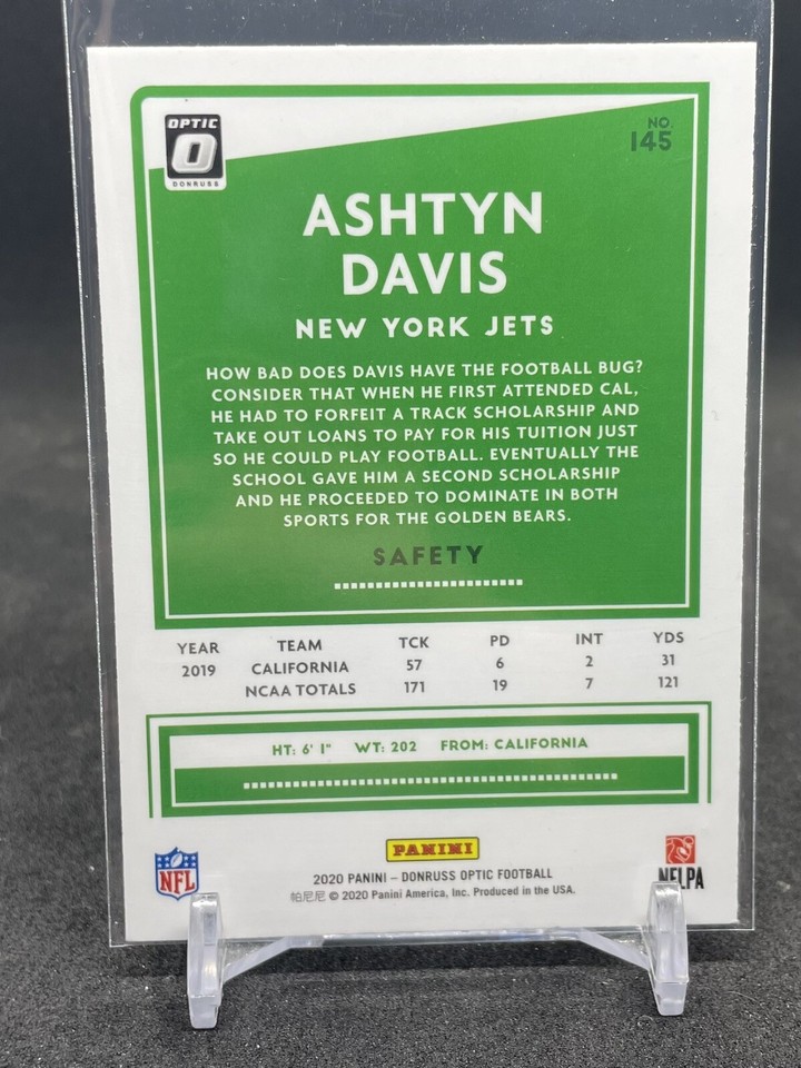 2020 Panini Donruss Optic #145 Ashtyn Davis Rookie New York Jets ...