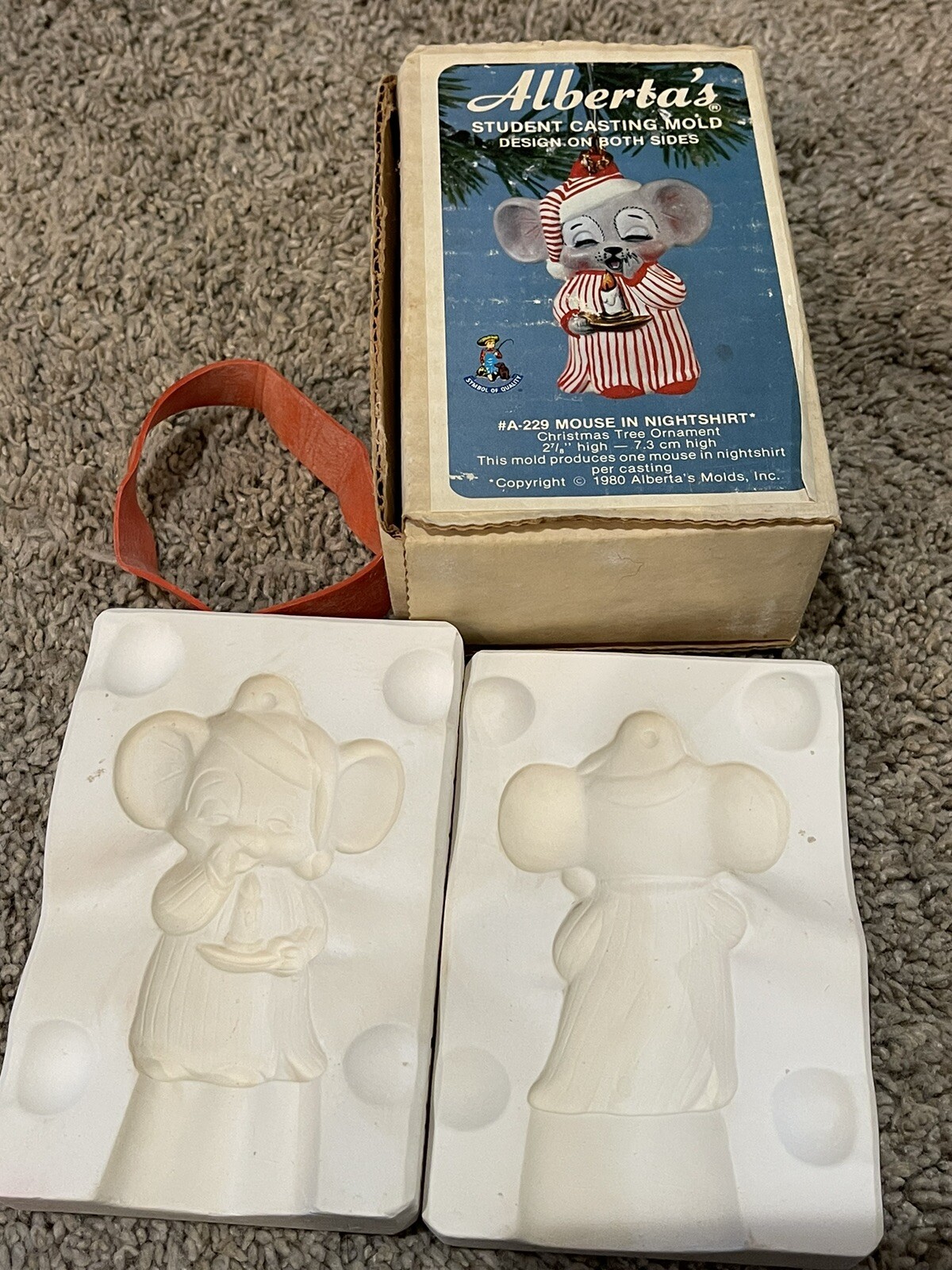 Alberta’s Casting Mold Christmas Tree Mouse Ornament Lot Of 5 Vintage ...