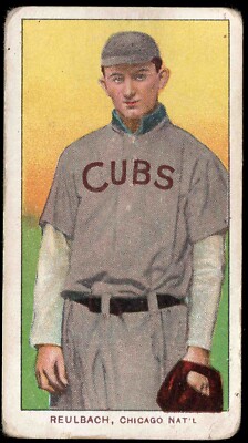 1909 T-206 ED REULBACH Chicago Cubs GLOVE SHOWING 1911 T206 Sweet ...