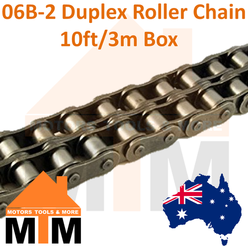 INDUSTRIAL ROLLER CHAIN 06B-2 - 3/8" PITCH Duplex 10Ft 3m Box 06B | eBay