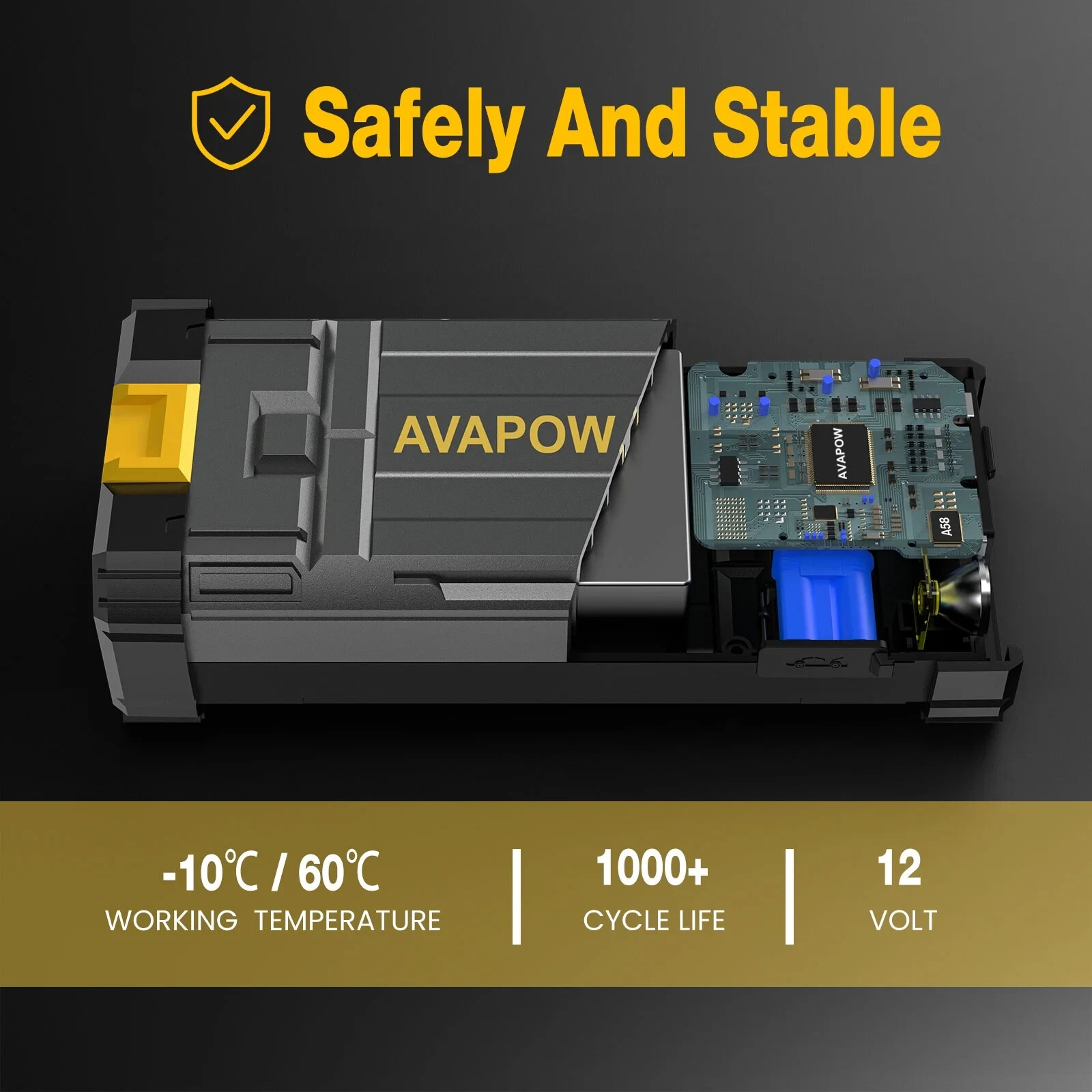 AVAPOW Car Jump Starter, 4000A Peak 27800mAh 12V Jump Battery Charge 3. ...