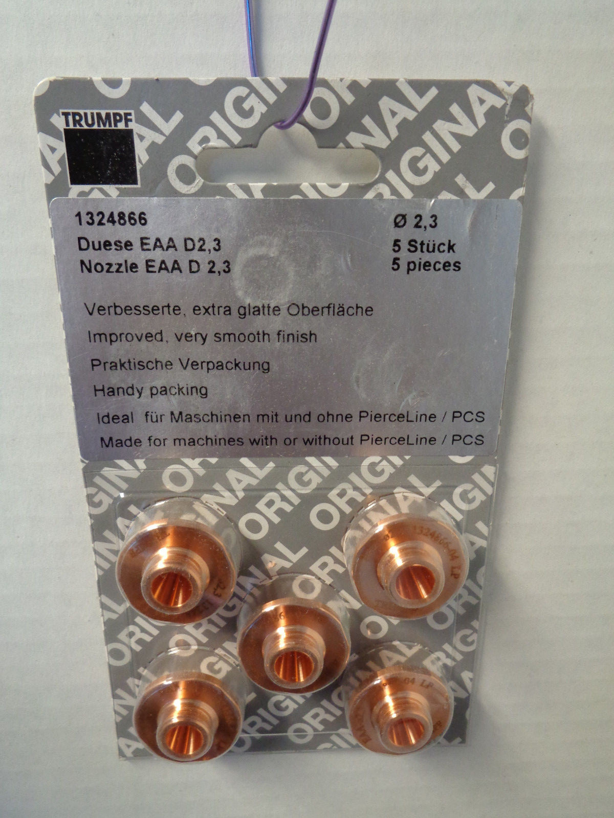 TRUMPF Laser Machine Spare Parts- Copper Nozzle D2.3 1324866 - 5 Pack ...