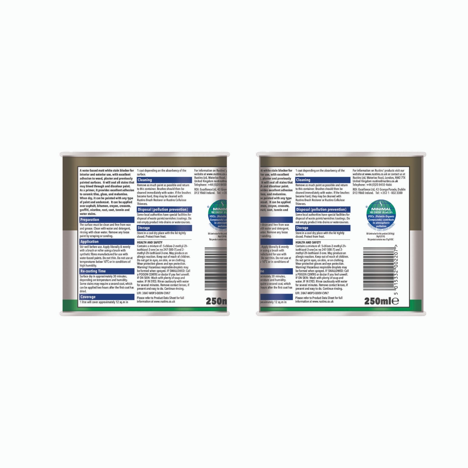 Rustins Quick Dry Stain Blocker & Multi-Surface Primer available in 250 ...