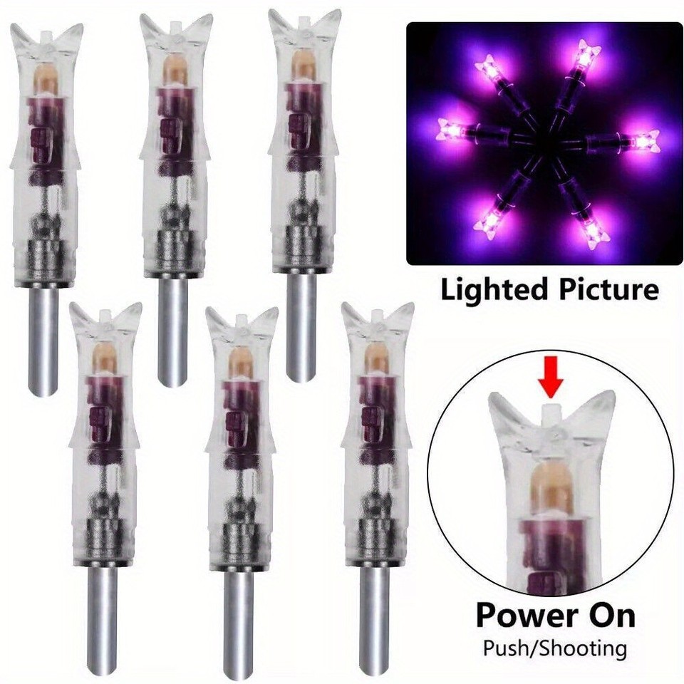 6Pcs Lighted Led Crossbow Arrow Nocks for Crossbow Arrow ID 7.6mm ...