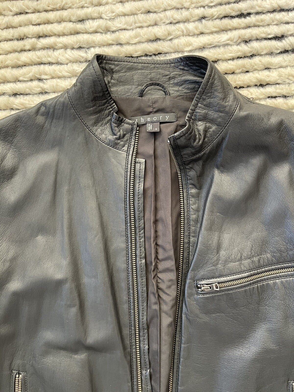 theory leather jacket men - Gem