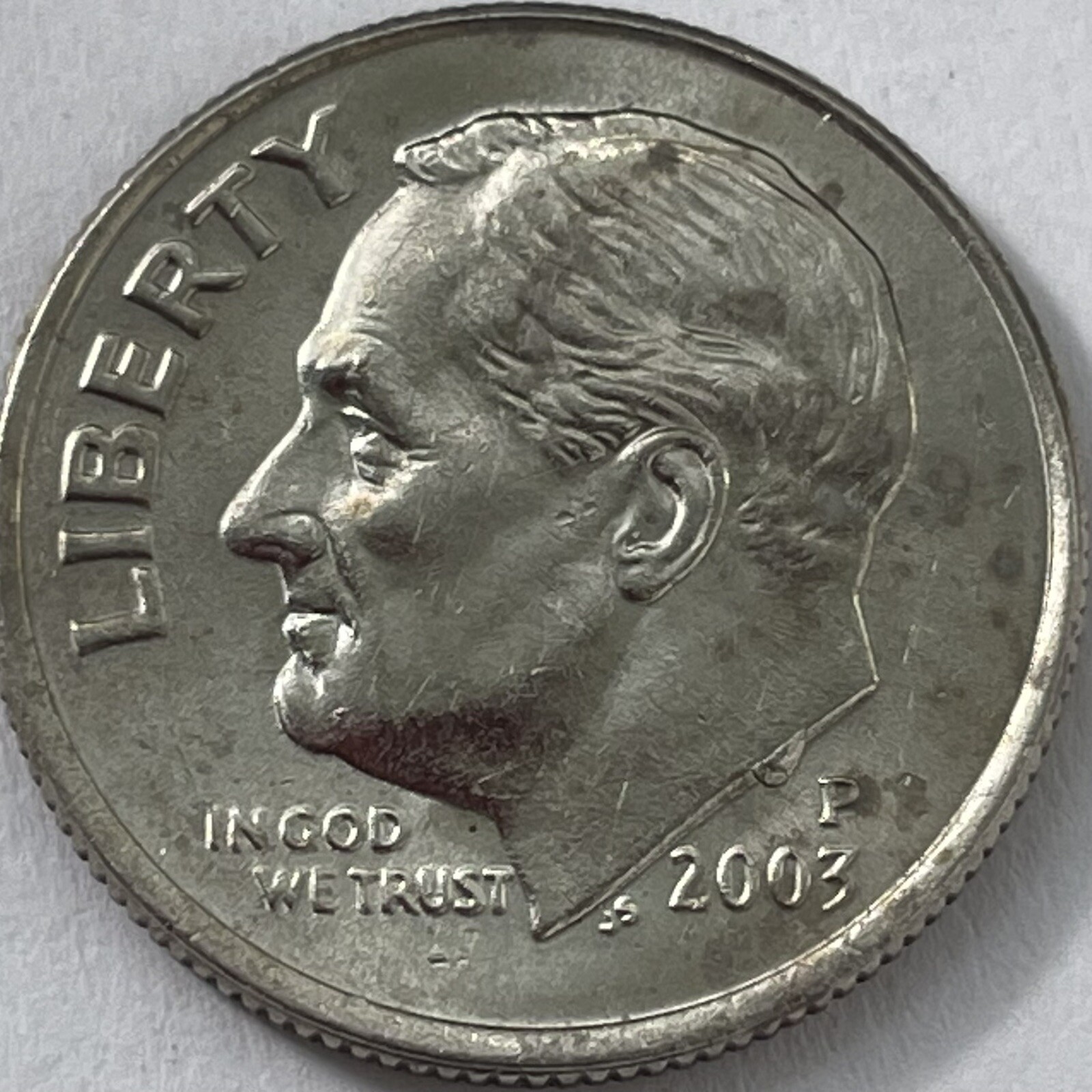 2003 P Roosevelt Dime Obverse Die Break Error Coin 241483 | eBay