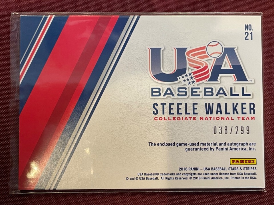 2018 Panini Stars and Stripes Relic Auto Steele Walker /299 | eBay