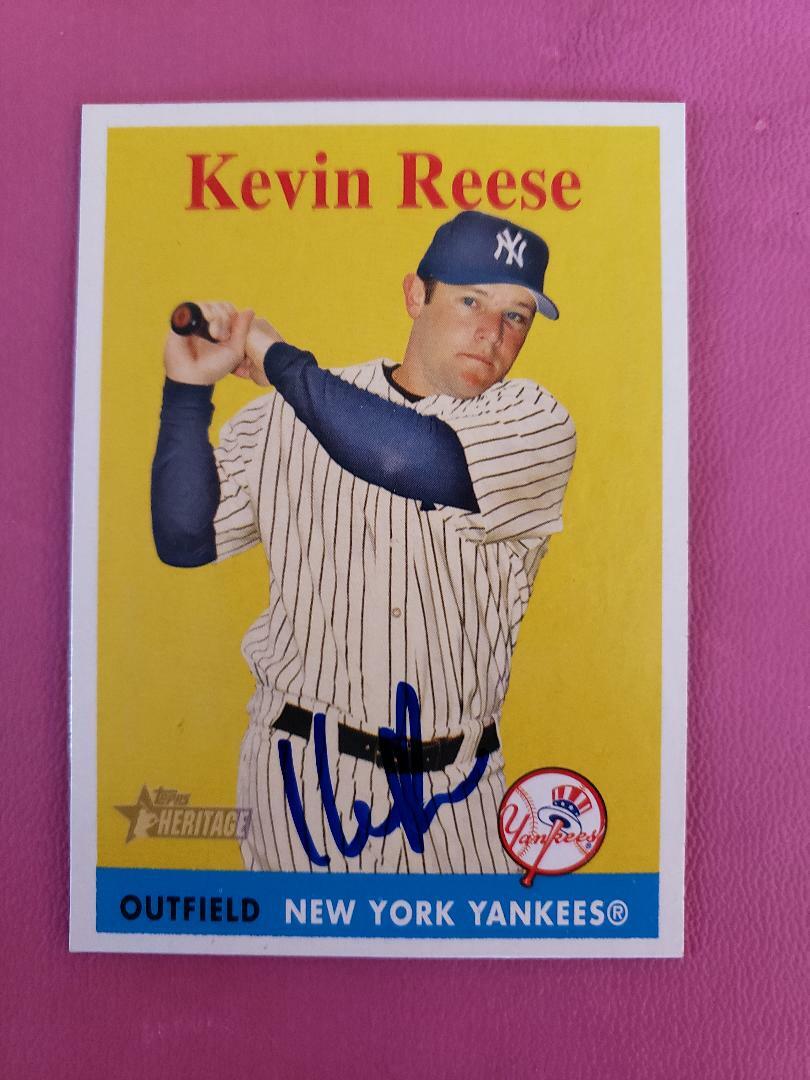 KEVIN REESE Autographed Signed 2007 Topps Heritage card New York ...