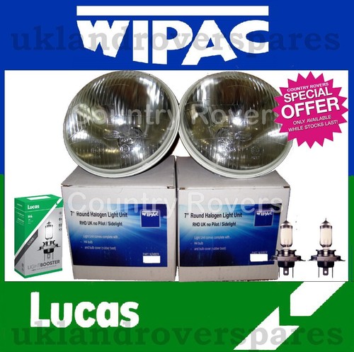 MINI CLASSIC 7 INCH ROUND HEADLIGHT CONVERSION KIT WITH LUCAS +50% ...