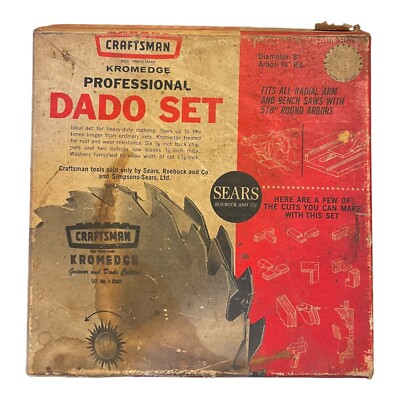 Craftsman Kromedge Heavy Duty 6 inch Professional Dado Set 6 - 1/8 ...