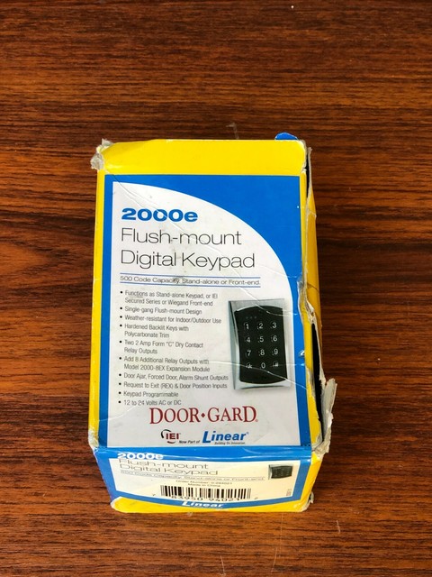 Door Gard 2000e 2000 E Style Flush-mount Backlit Access Control Keypad ...