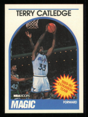 1989-90 NBA HOOPS Basketball Card 😎 TERRY CATLEDGE #308 - Orlando Magic ...