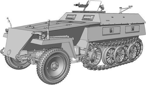 1/35 German Army le.SPW Sd.Kfz.250/1 B Type Half-track Model Kit ...