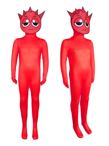 Cosplay Incredibox Sprunki Kids Adult Jumpsuits Hood Halloween Costume ...