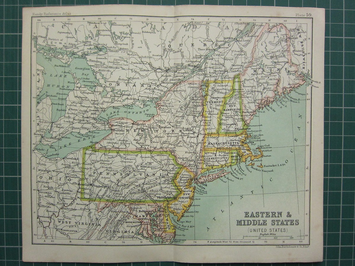 Eastern States Map With Cities