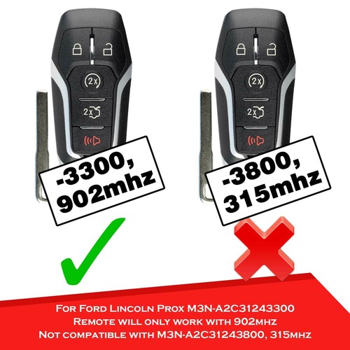 2 For 2015 2016 2017 Ford Edge Keyless Entry Car Remote Smart Prox Key ...