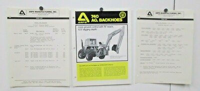 Arps 740 AG Backhoes Sales 743 742 Brochures Specifications Price Lists ...