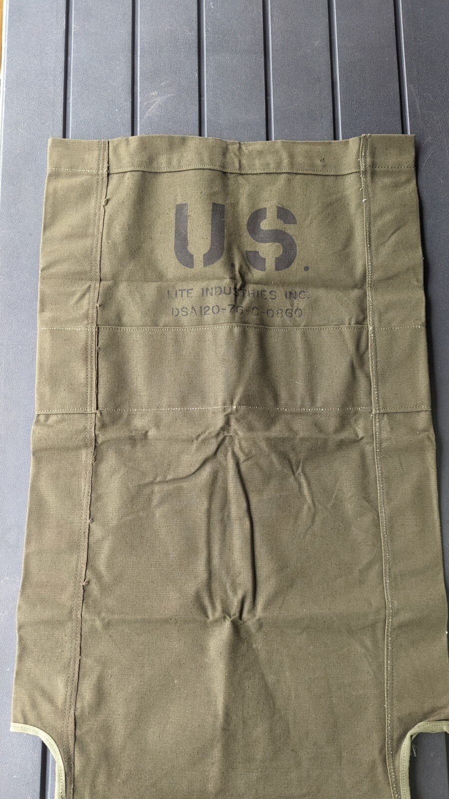 1 VINTAGE army US Military Medic Stretcher Litter REPLACEMENT CANVAS 22 ...